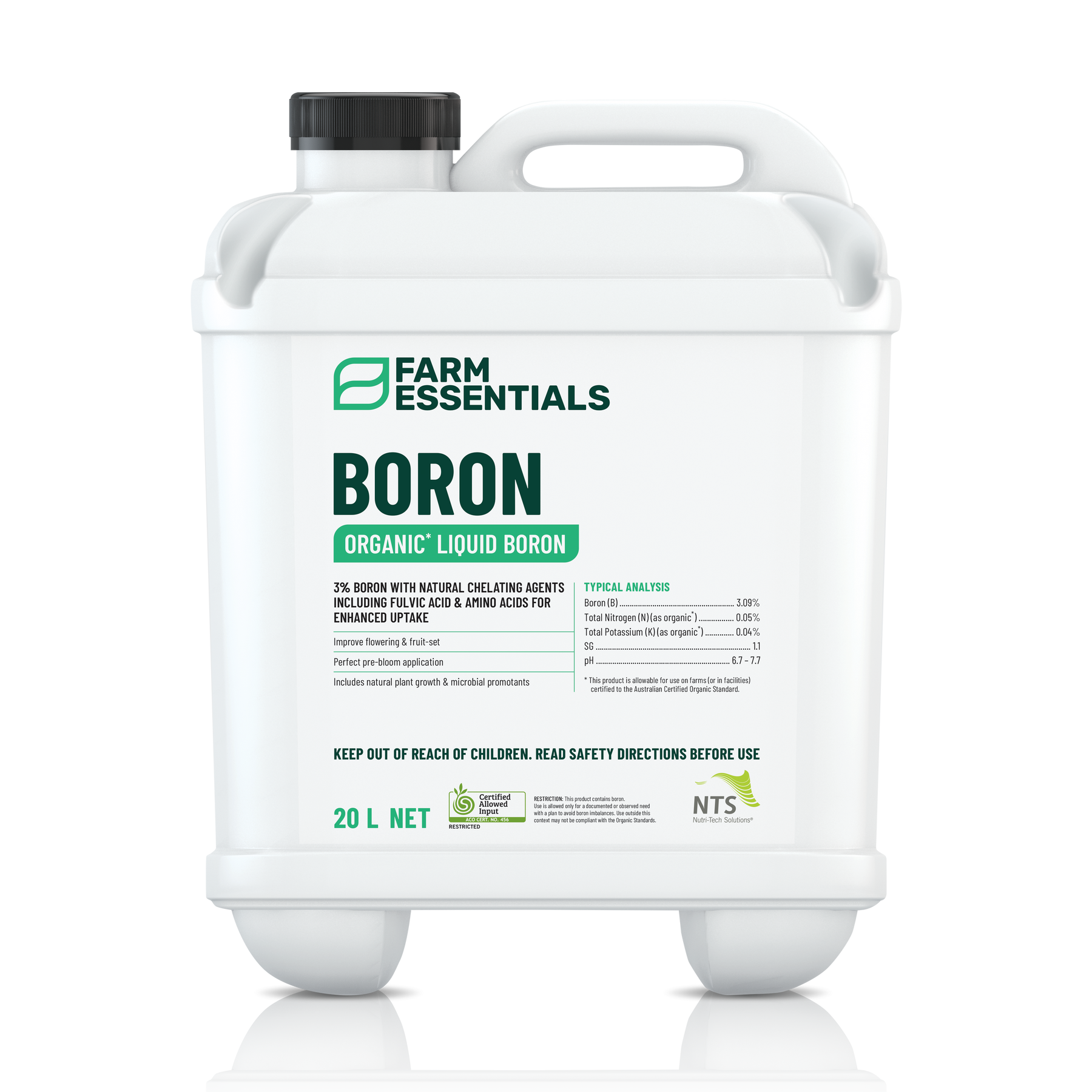 Boron Essentials™ | Organic Liquid Boron Fertiliser | NTS – Nutri-Tech ...