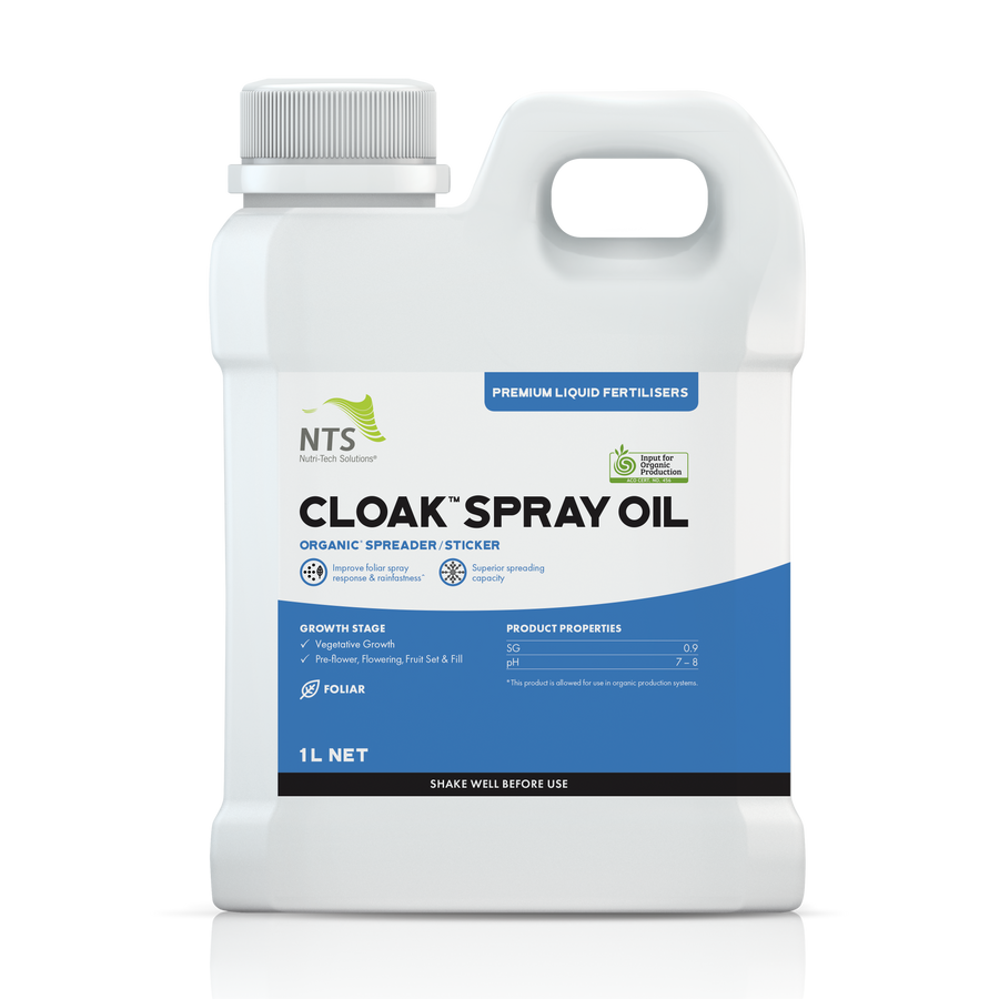 Cloak™ Spray Oil | Spreader & Sticker | Improve Rainfastness – Nutri ...
