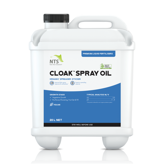 Cloak™ Spray Oil | Spreader & Sticker | Improve Rainfastness – Nutri ...