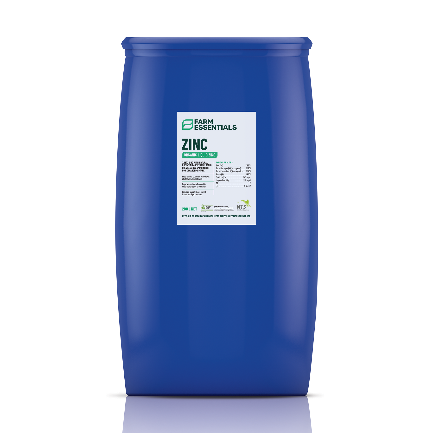 Zinc Essentials™ | Organic Liquid Zinc Fertiliser | NTS – Nutri-Tech ...